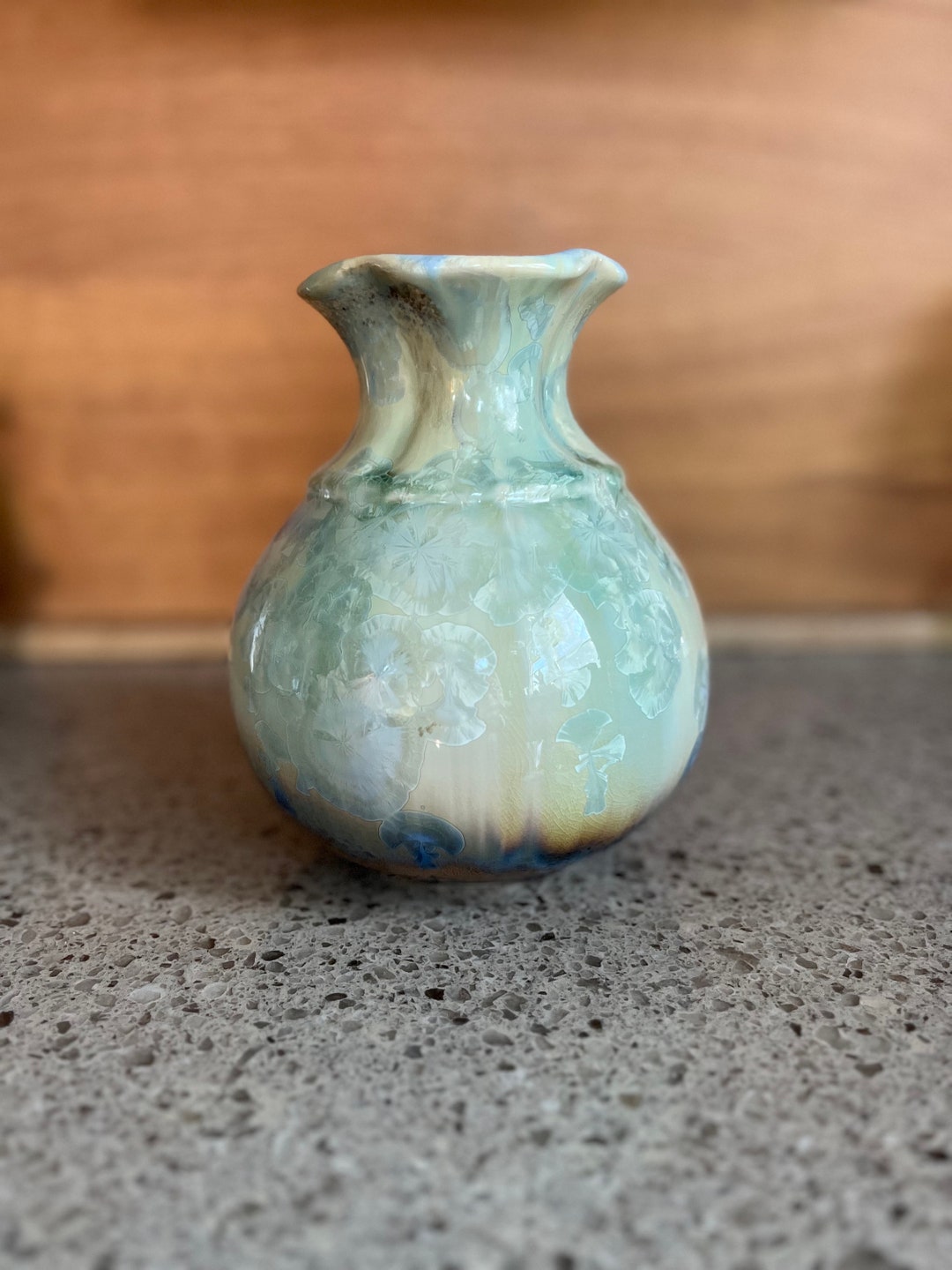 Ceramic Vase Drip Crystalline Signed by Kent Follette - Etsy
