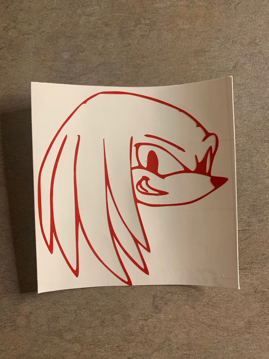 Sonic the Hedgehog Inspired Knuckles the Echdina Vinyl Decal - Etsy