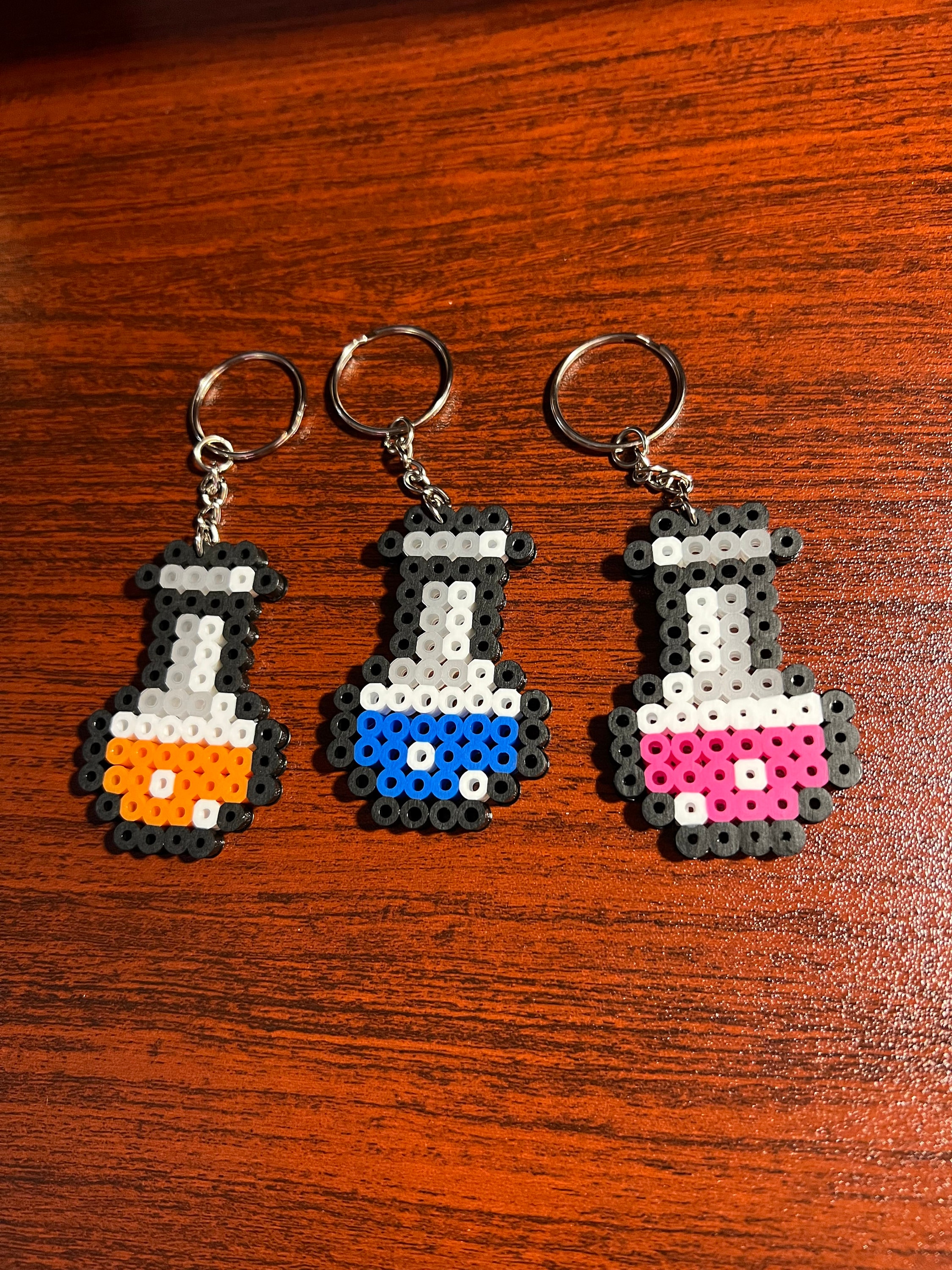 Chemistry Beaker Flask Keychain Magnet Perler Bead Sprites - Etsy