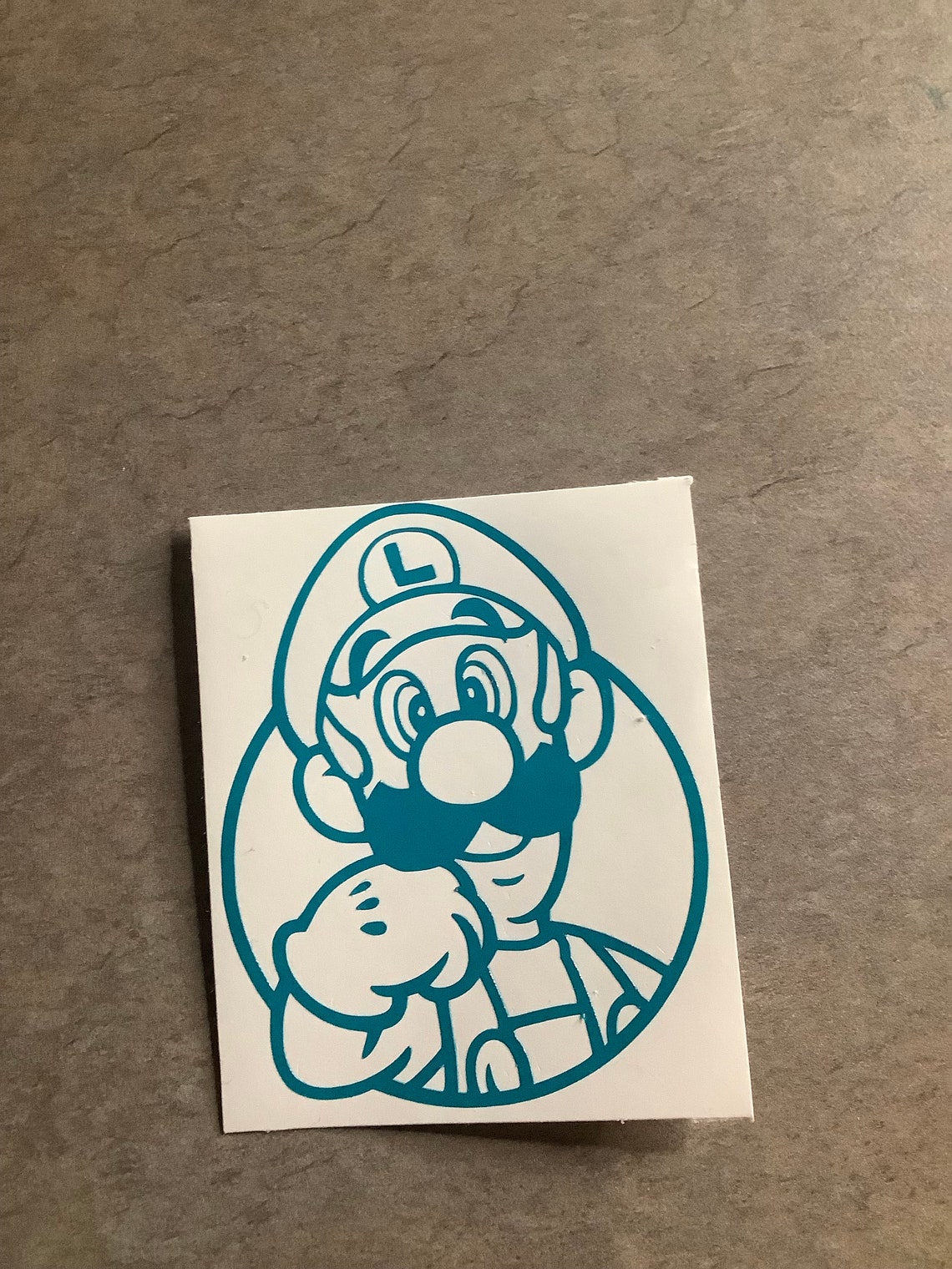 Super Mario Bros Inspired Luigi Portrait Vinyl Decal - Etsy