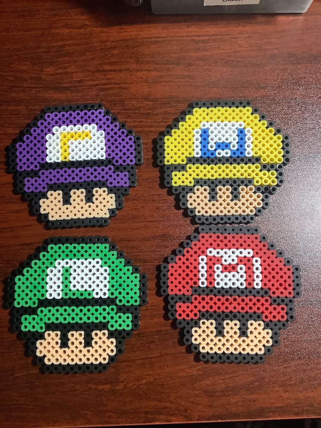 Mario Luigi Wario Waluigi Mushroom Perler Bead Sprites - Etsy Canada
