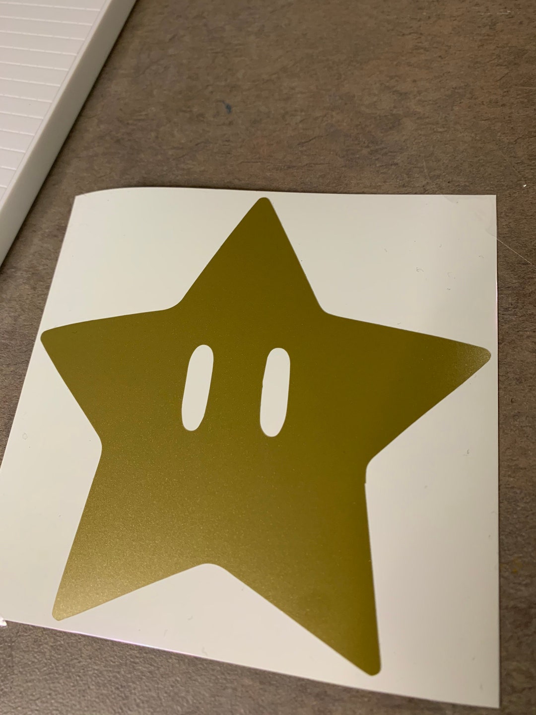 Super Mario Bros Inspired Star Vinyl Decal - Etsy