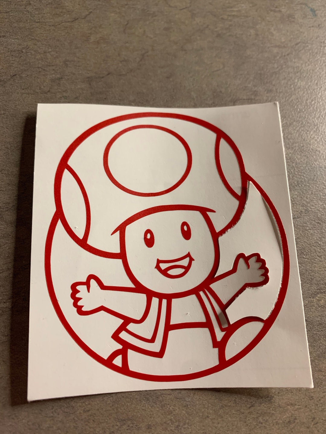 Super Mario Bros Inspired Toad Portrait Vinyl Decals - Etsy