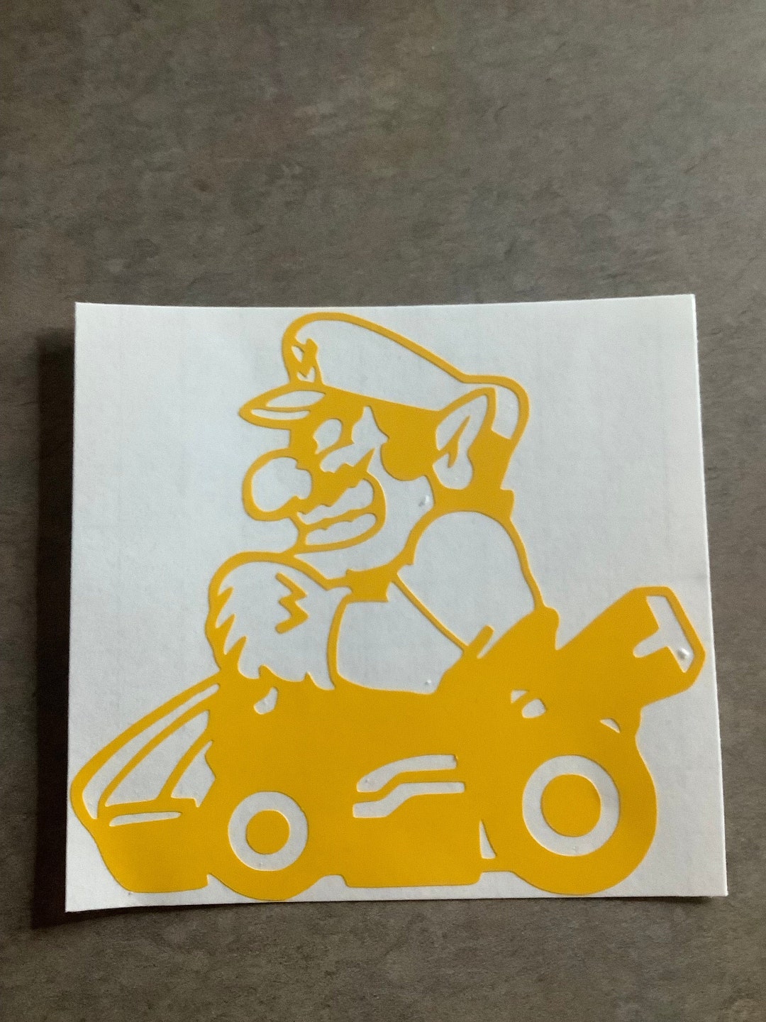 Mario Kart Inspired Wario Vinyl Decal - Etsy