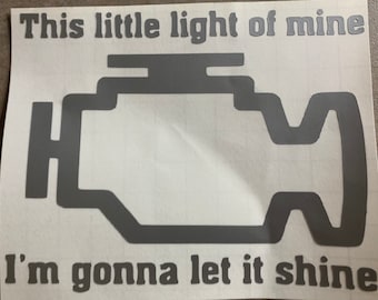 Check Engine JDM Funny Sticker Decal - Etsy