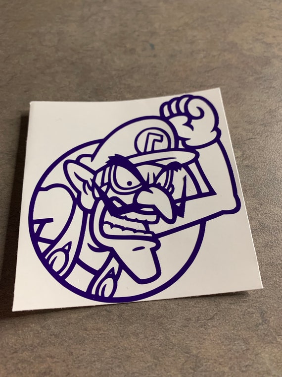 Super Mario Bros Inspired Waluigi Portrait Vinyl Decals | Etsy