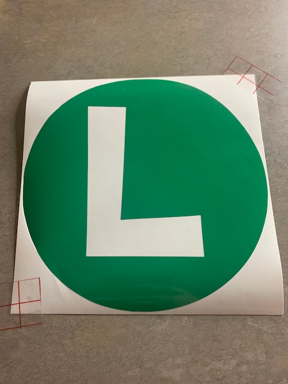 Super Mario Bros Inspired Luigi L Vinyl Decal | Etsy