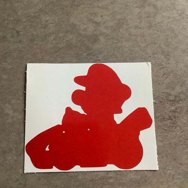 Mario Silhouette Sticker Decal - Etsy