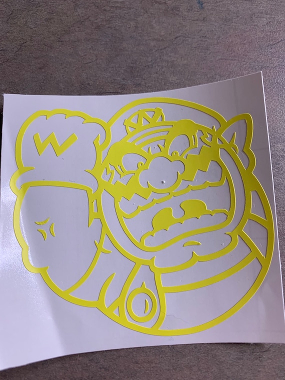 Super Mario Bros Inspired Wario Portrait Vinyl Decals | Etsy