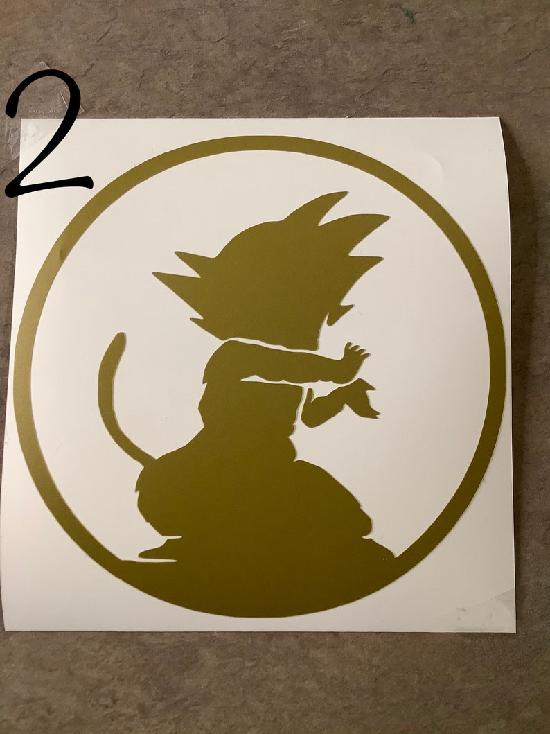 Dragon Ball Inspired Kid Goku Vinyl Decal | Etsy