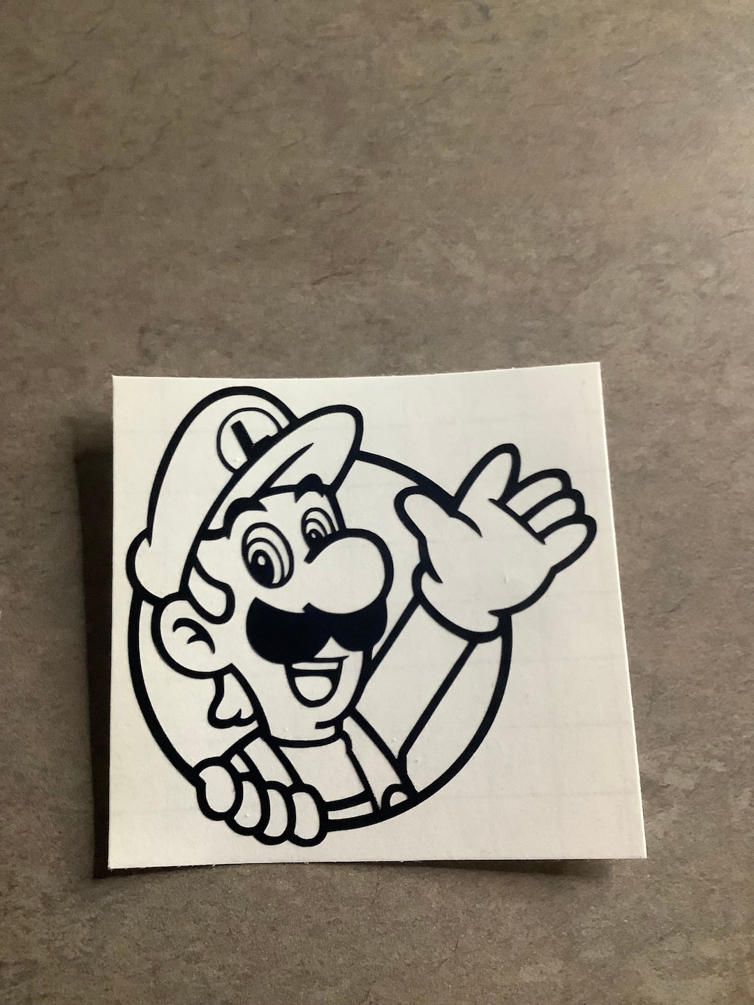 Super Mario Bros Inspired Luigi Portrait Vinyl Decal - Etsy