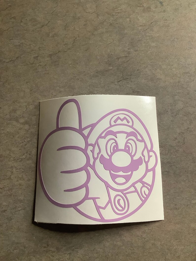 Super Mario Bros Inspired Mario Portrait Vinyl Decal - Etsy