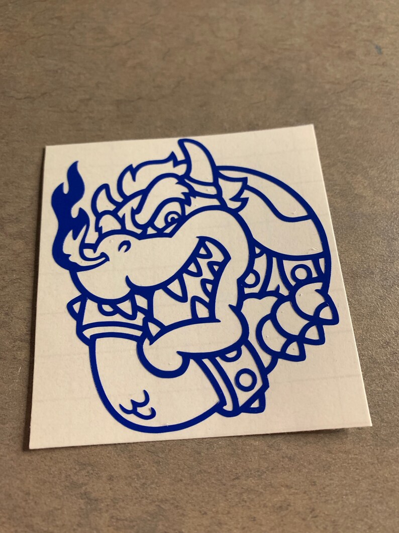 Super Mario Bros Inspired Bowser Portrait Vinyl Decals | Etsy