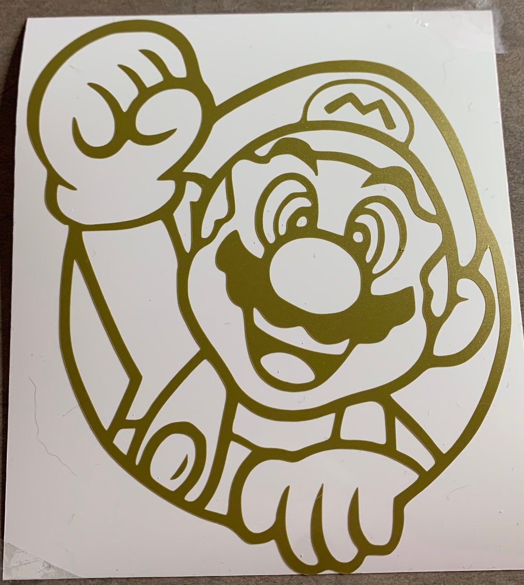 Super Mario Bros Inspired Mario Portrait Vinyl Decal - Etsy