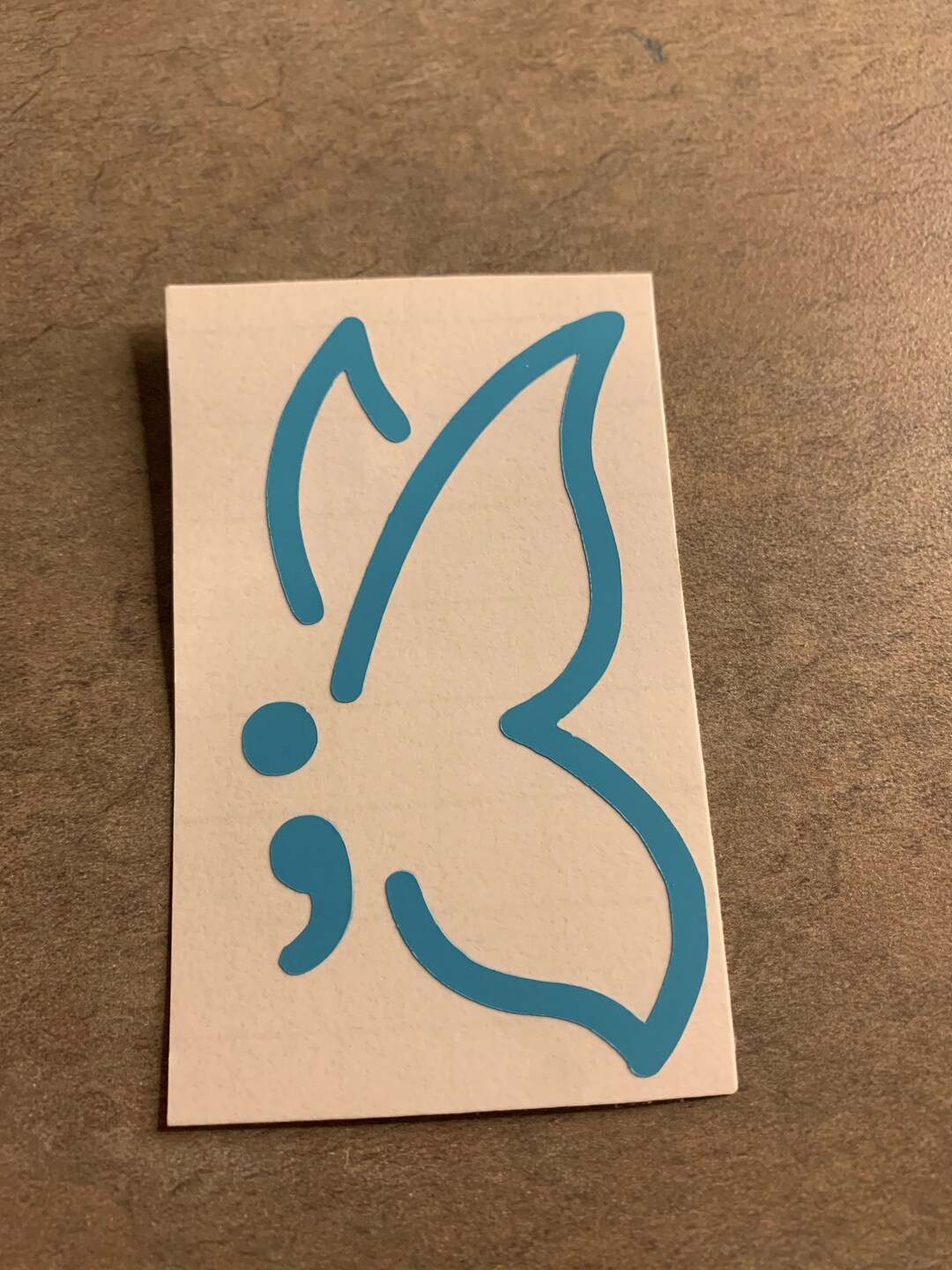 Semi Colon Butterfly Vinyl Decal - Etsy
