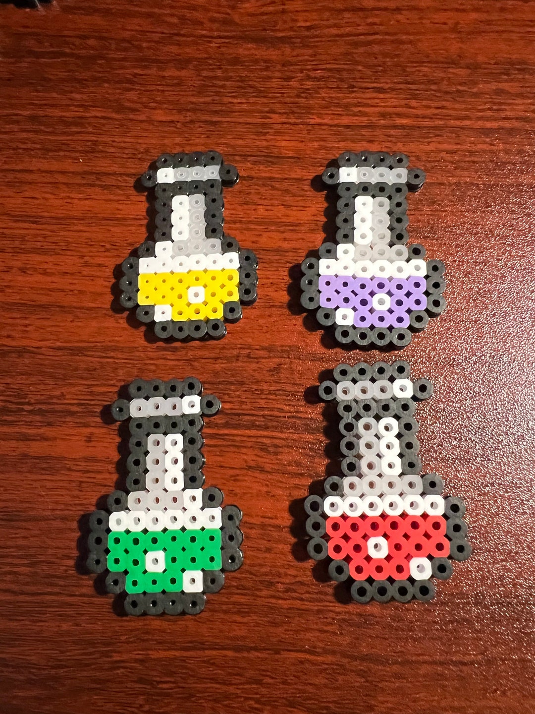 Chemistry Beaker Flask Keychain Magnet Perler Bead Sprites - Etsy