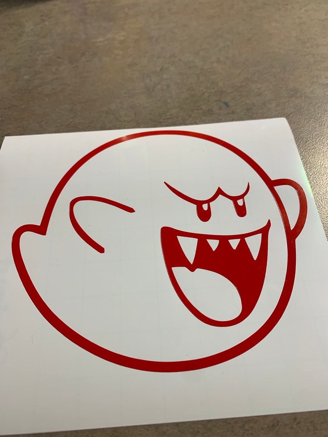 Super Mario Bros Inspired Boo Vinyl Decal - Etsy