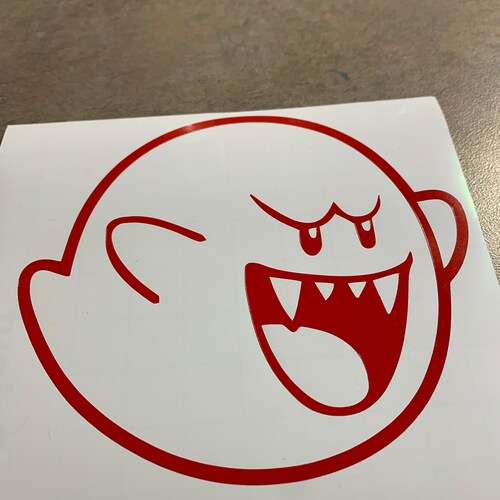 Super Mario Bros Inspired Boo Vinyl Decal - Etsy
