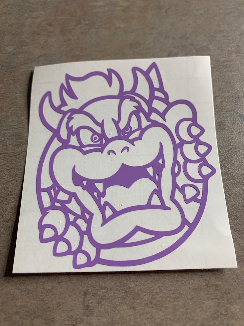 Super Mario Bros Inspired Bowser Portrait Vinyl Decals | Etsy
