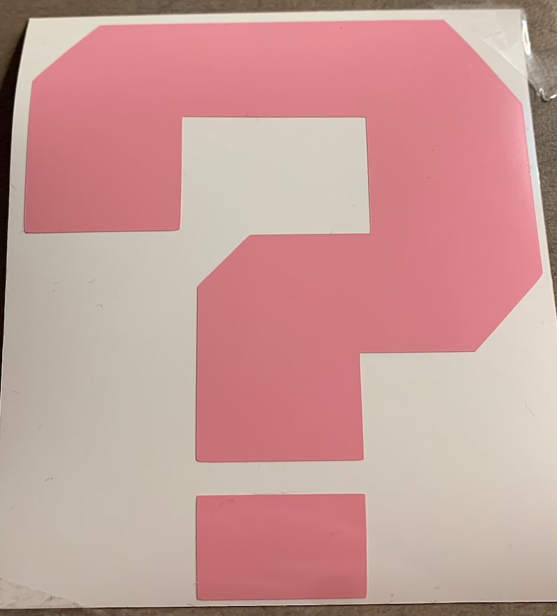 Super Mario Bros Inspired Question Mark Item Block Vinyl Decal - Etsy
