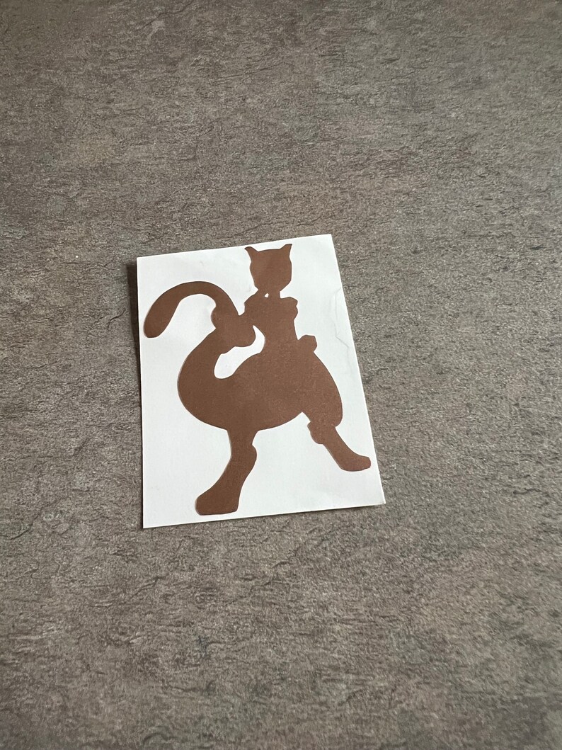Pokémon Inspired Mewtwo Silhouette Vinyl Decal - Etsy
