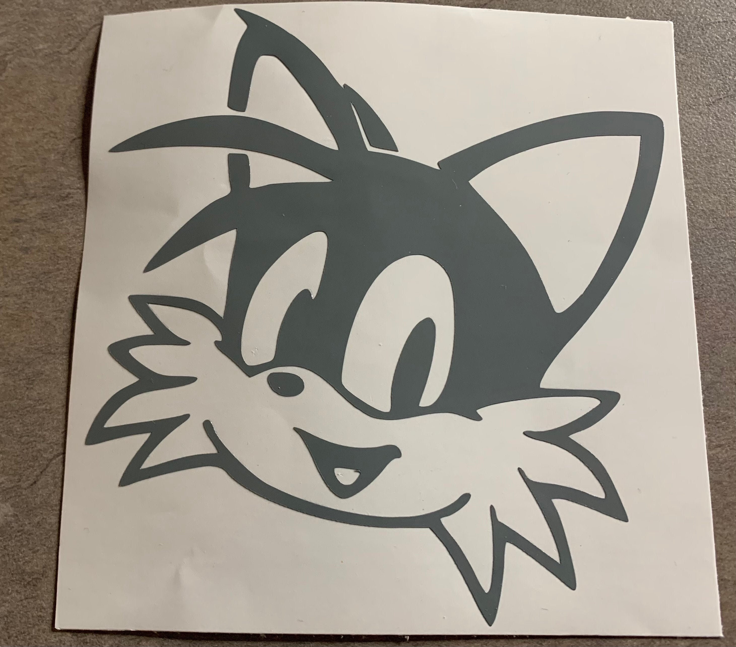 Sonic the Hedgehog Inspired Tails Vinyl Decal - Etsy