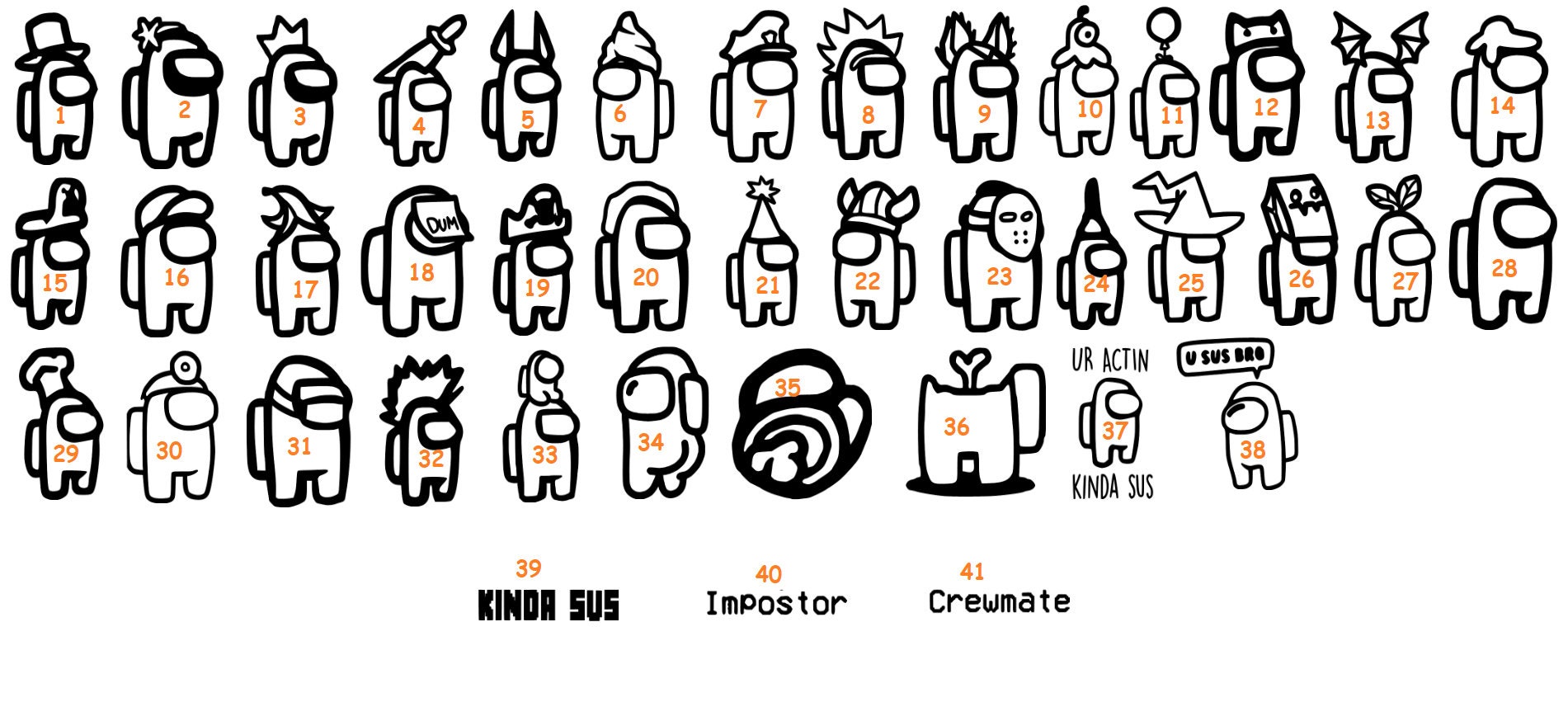 Among Us Inspired Vinyl Decals - Etsy