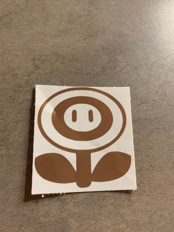 Super Mario Bros Inspired Fire Flower Vinyl Decal | Etsy