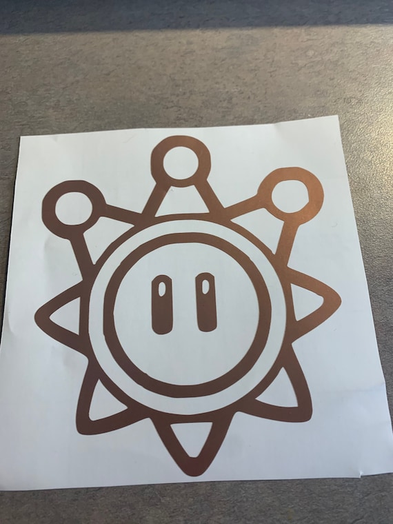 Super Mario Sunshine Inspired Shine Sprite Vinyl Decal - Etsy