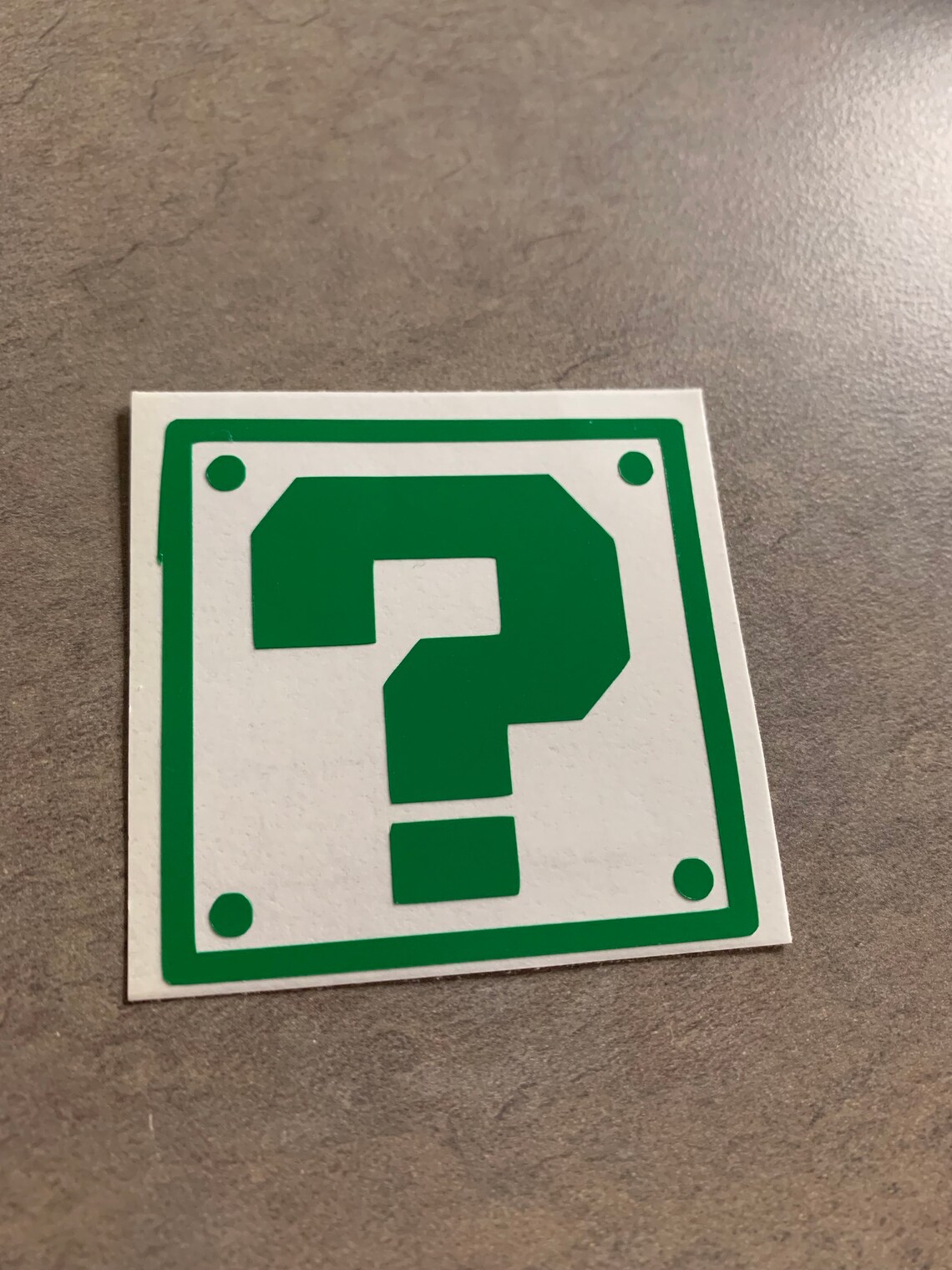 Super Mario Bros Inspired Question Mark Item Block Vinyl Decal - Etsy