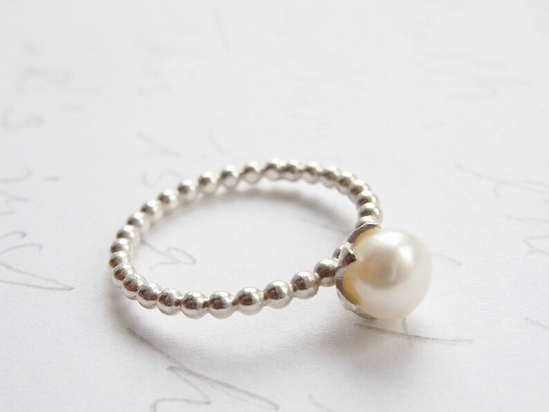 Pearl ring. Handmade sterling silver ring. Freshwater pearl | Etsy