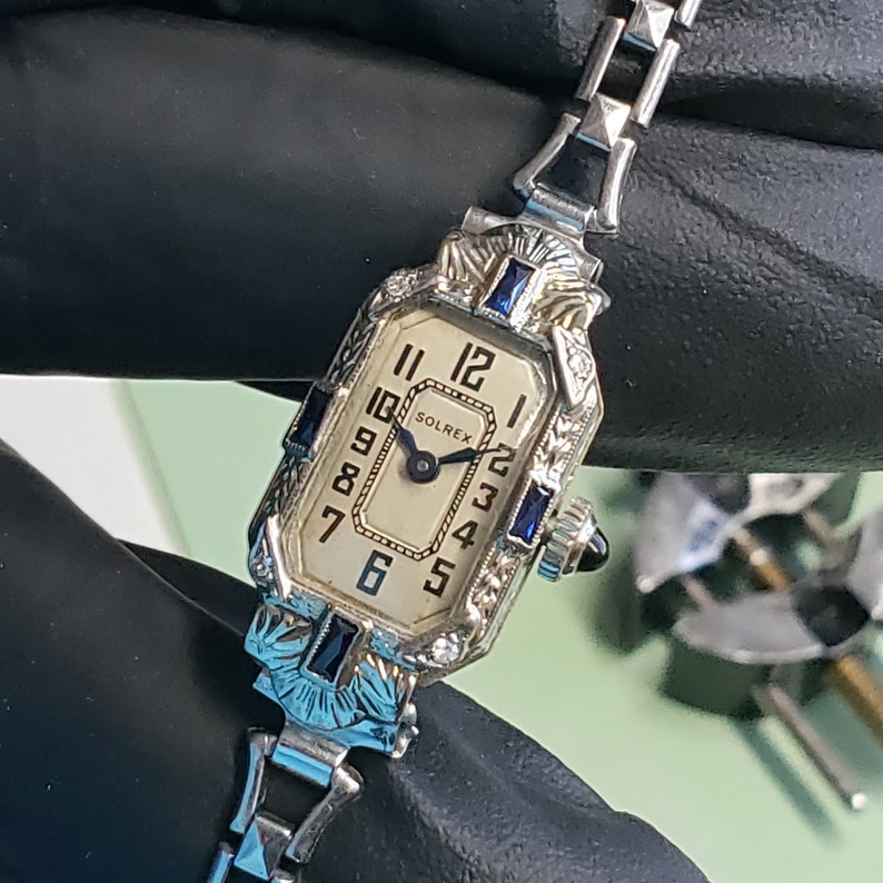 1920's Platinum & 18k Art Deco Ladies Cocktail Watch - Etsy