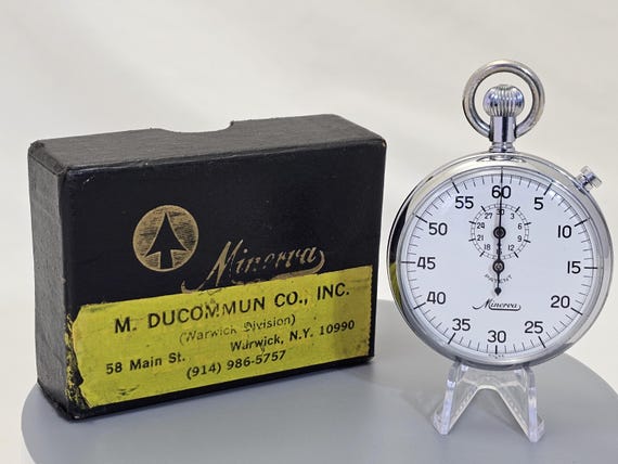 1940's Minerva Timer/Stopwatch with Original Box - Gem