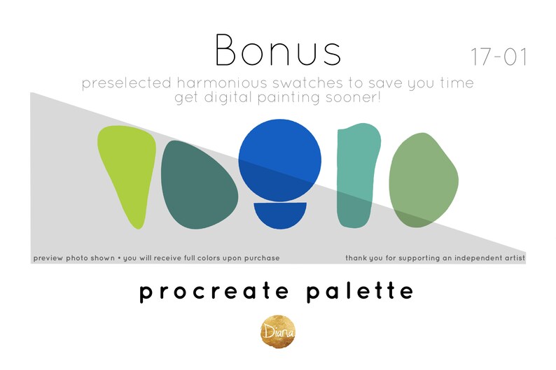 Seascape - Blue Green PROCREATE COLOR PALETTE iPad | Digital Download ...