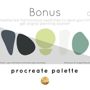 Pine Glade Green PROCREATE COLOR PALETTE iPad | Digital Download Colour ...