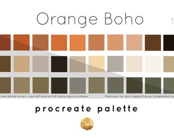 Procreate Color Palette Orange Creamsicle Happy Swatches Bright Colors ...