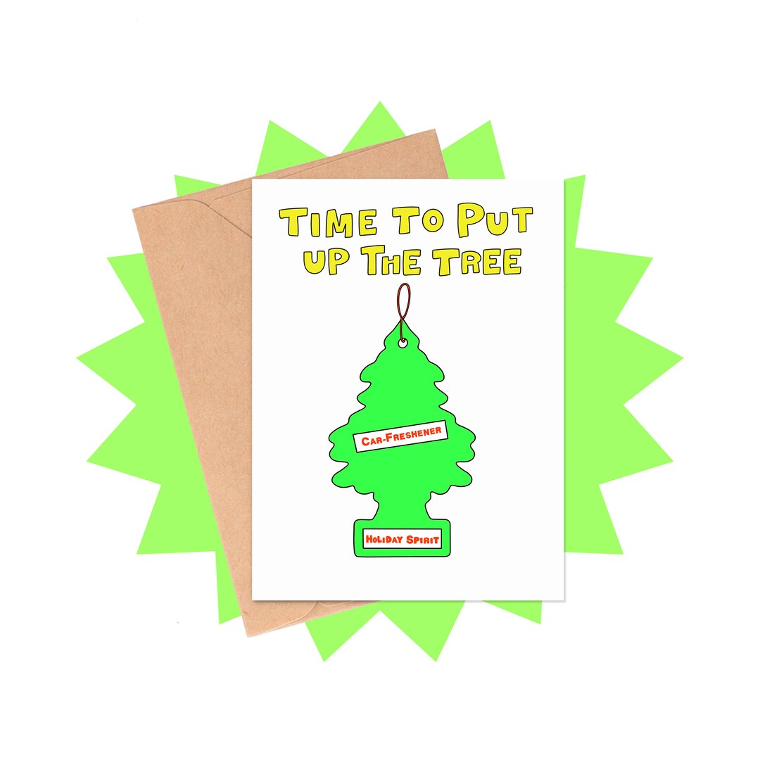 Christmas Tree Car Freshener Card, Funny Christmas Card, Christmas Pun ...