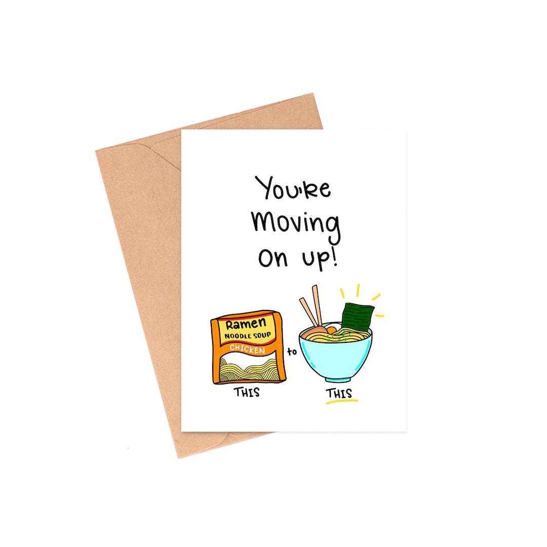 Funny Ramen Graduation Card, New Job Congrats - Etsy