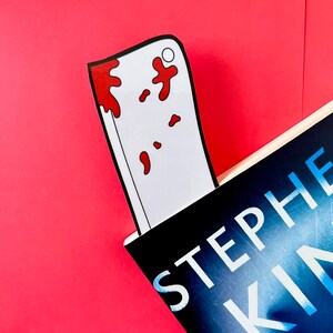 Butcher Knife Bookmark, Halloween Bookmark, Horror Bookmark, Die Cut ...