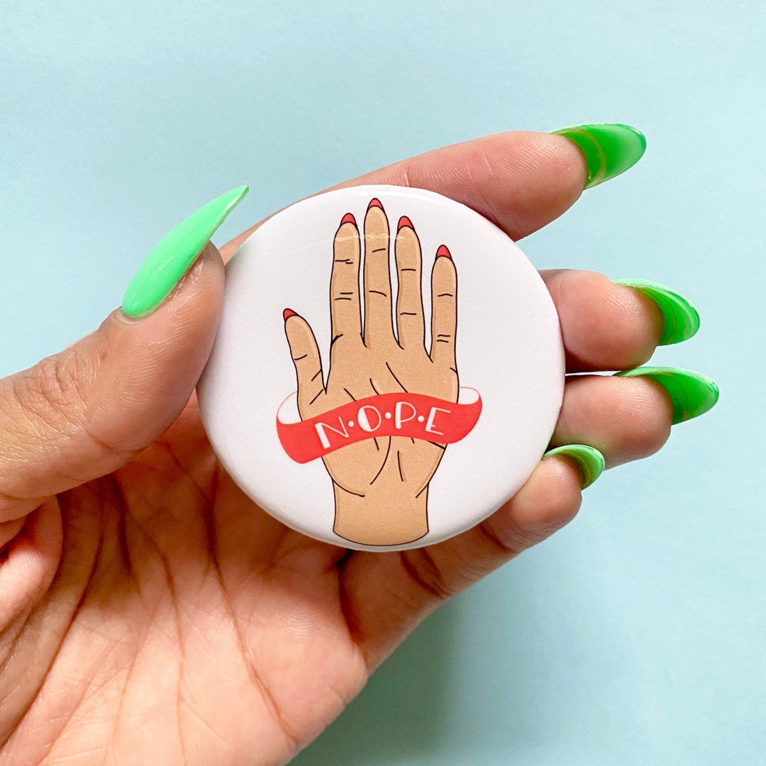 Nope Button, passiv aggressive Button, sarkastisch Button, lustig ...