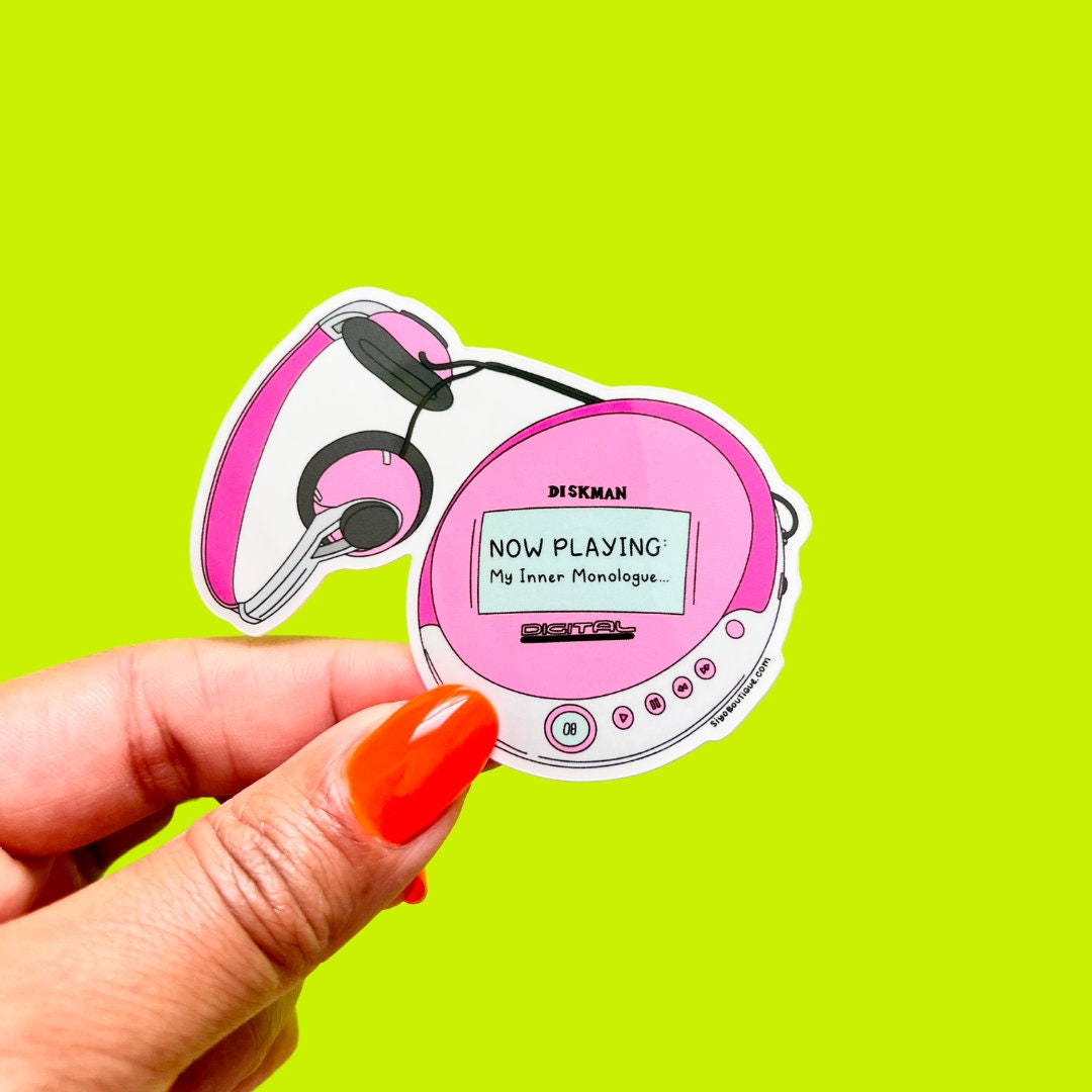 Inner Monologue Vinyl Sticker, CD Player Sticker, Y2k Inspired Sticker ...