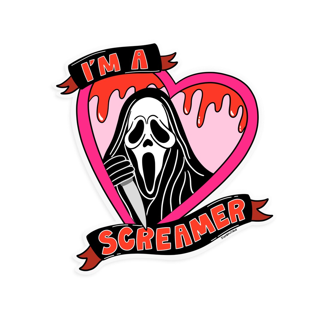 I'm A Screamer Clear Sticker, Slasher Movie Sticker, Scream Vinyl ...