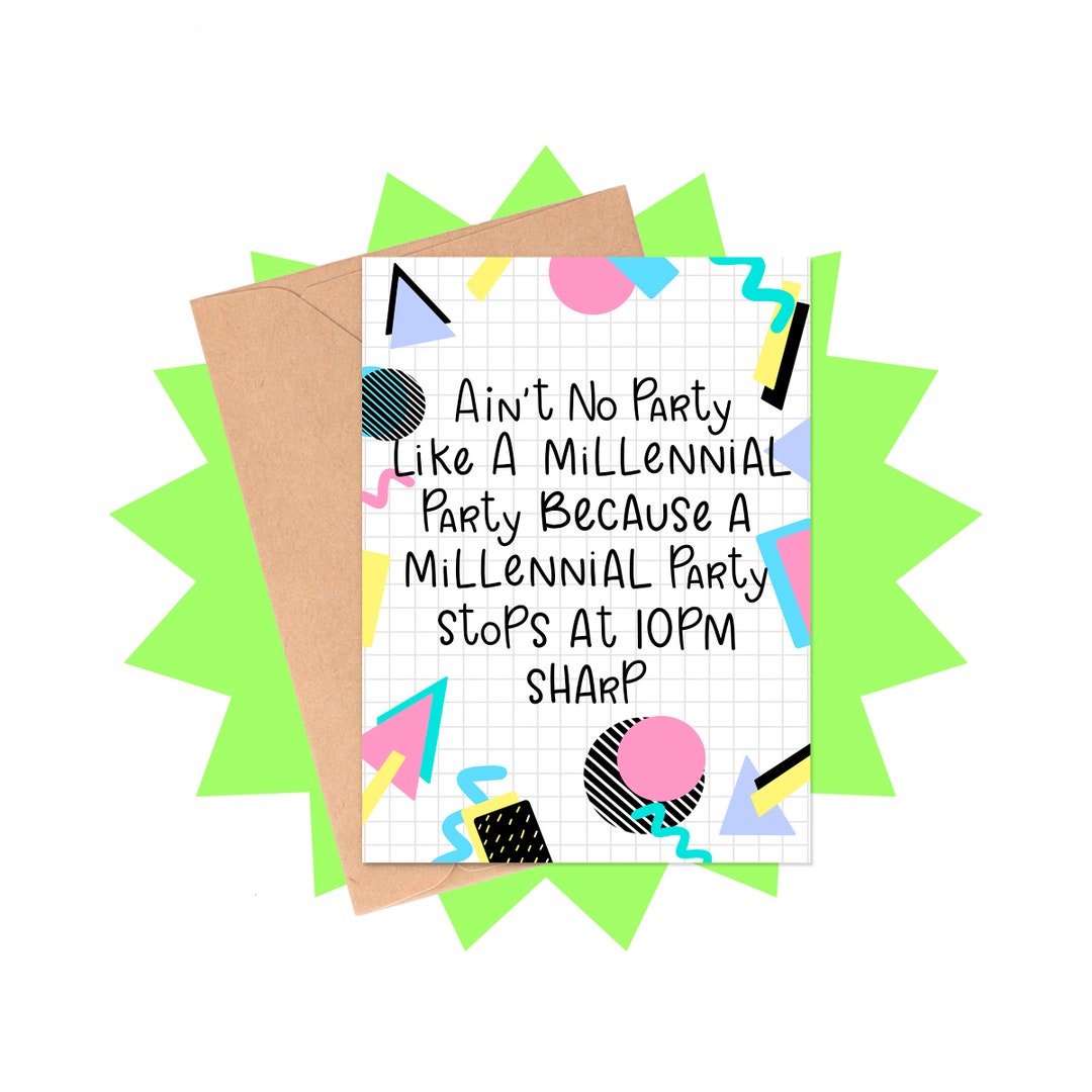 Millennial Party Card, Millennial Birthday Card, 30th Birthday Card ...
