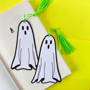 Ghost Bookmark, Halloween Bookmark, Paranormal Bookmark, Die Cut ...