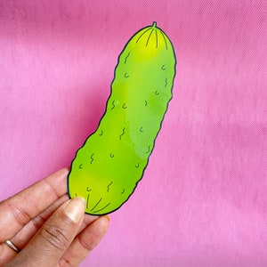 Pickle Bookmark, Pickle Lover Bookmark, Jumbo Food Bookmark, Die Cut ...