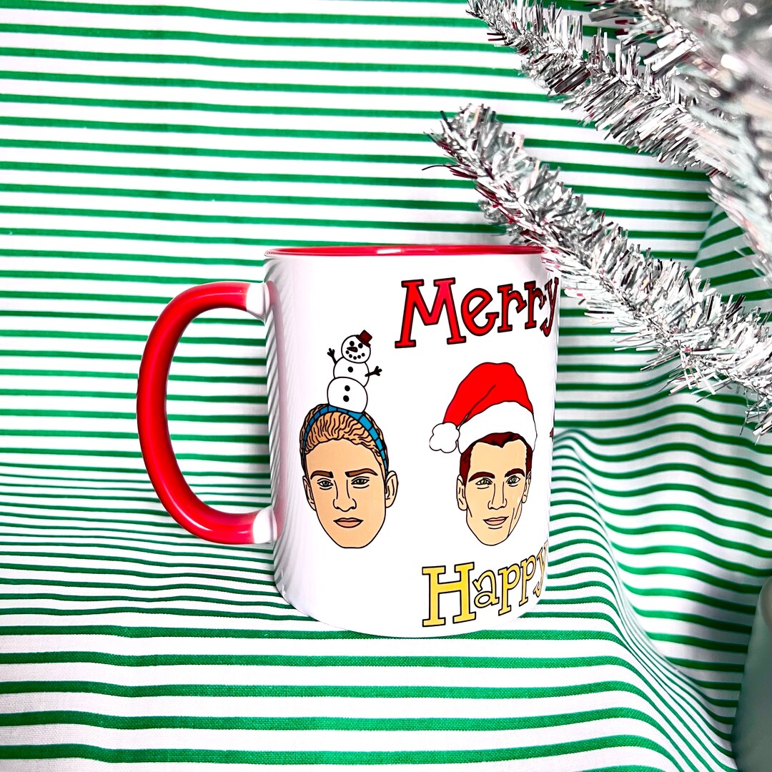 NSYNC Christmas Mug, 90s Inspired Christmas Mug, Nostalgic Coffee Mug ...