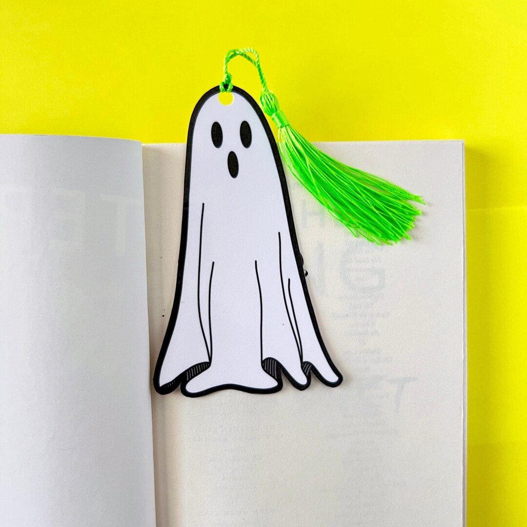 Ghost Bookmark, Halloween Bookmark, Paranormal Bookmark, Die Cut ...