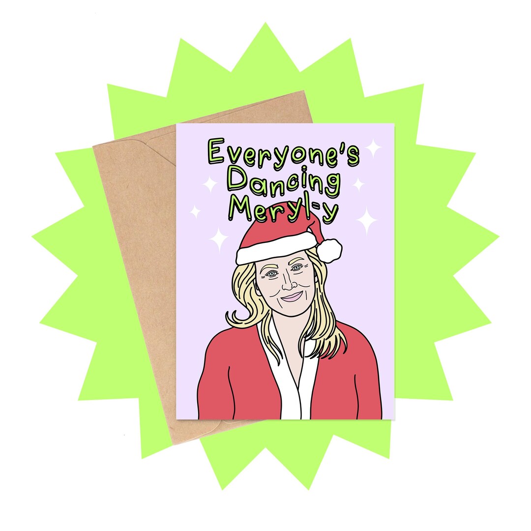 Dancing Meryl Christmas Card, Funny Pop Culture Holiday Card - Etsy