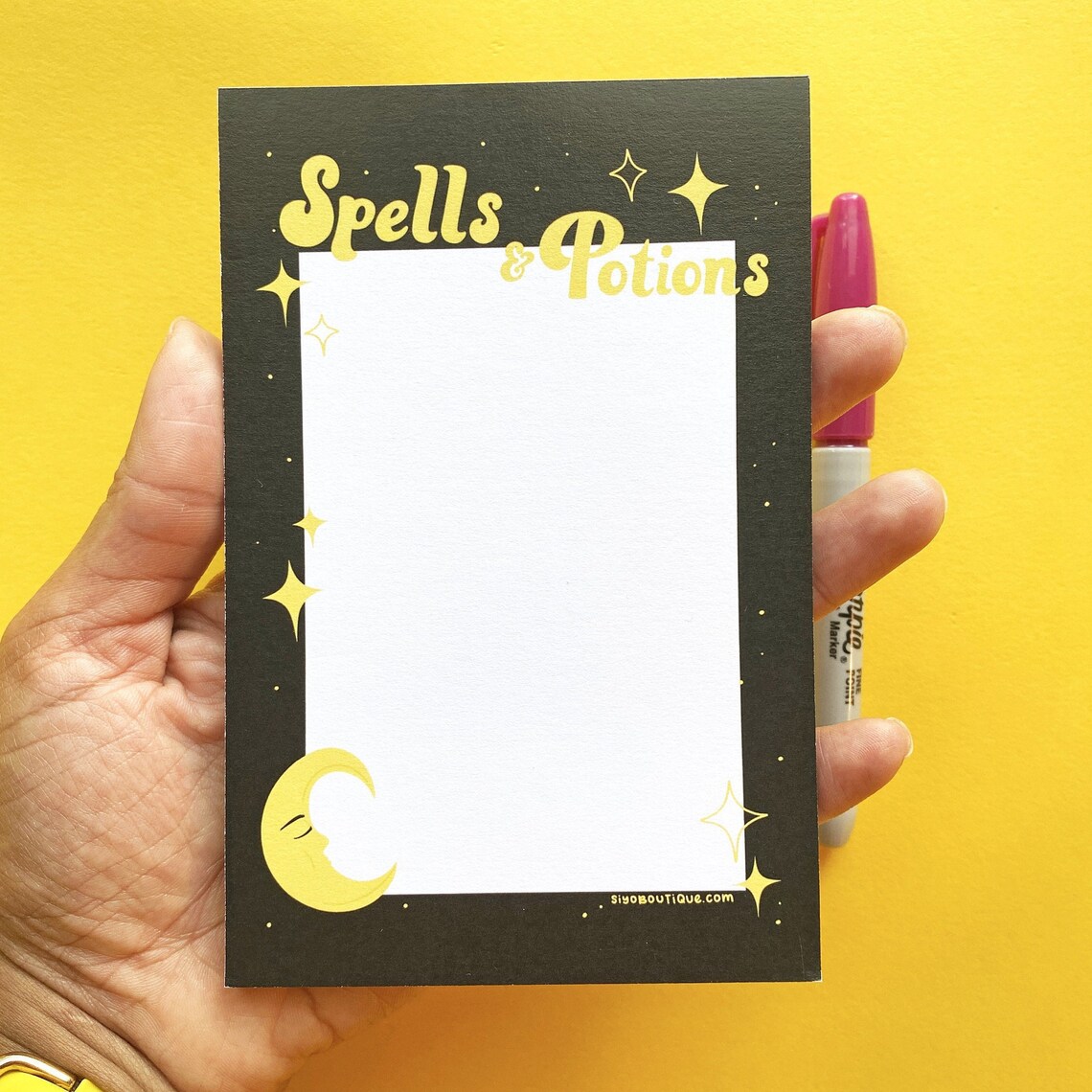 Spells and Potions Notepad, Witchy Notepad, Halloween Themed Notepad ...