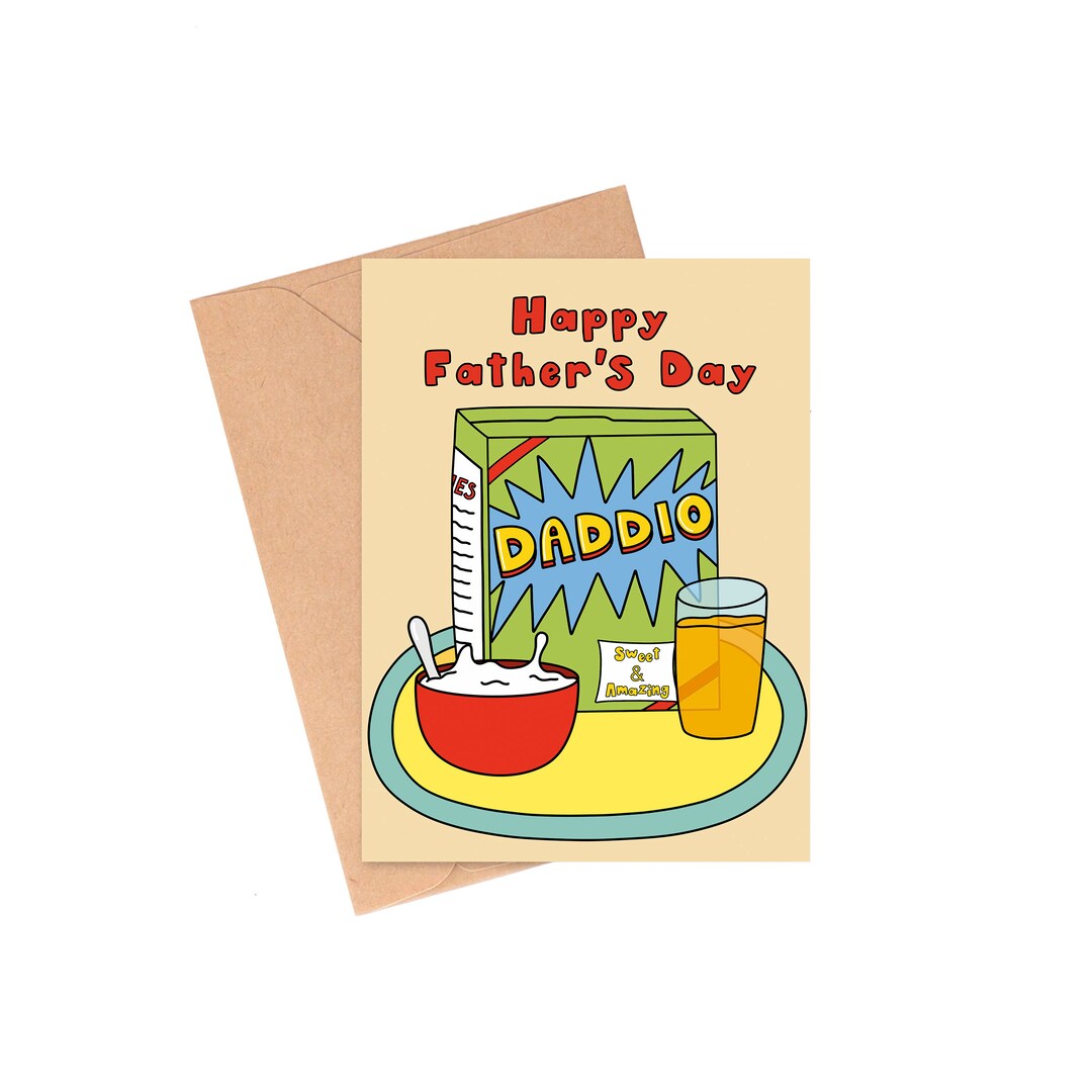 Daddio Card, Food Fathers Day Card, Father's Day Card, Funny Father's ...